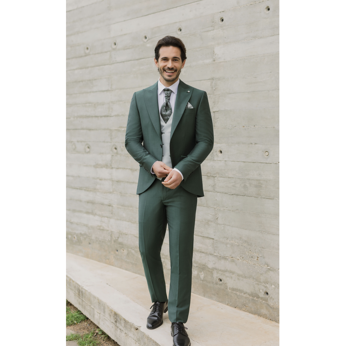 Traje de Novio RV Lana Verde - FCC372691A.K49445.91A - Roberto Vicentti